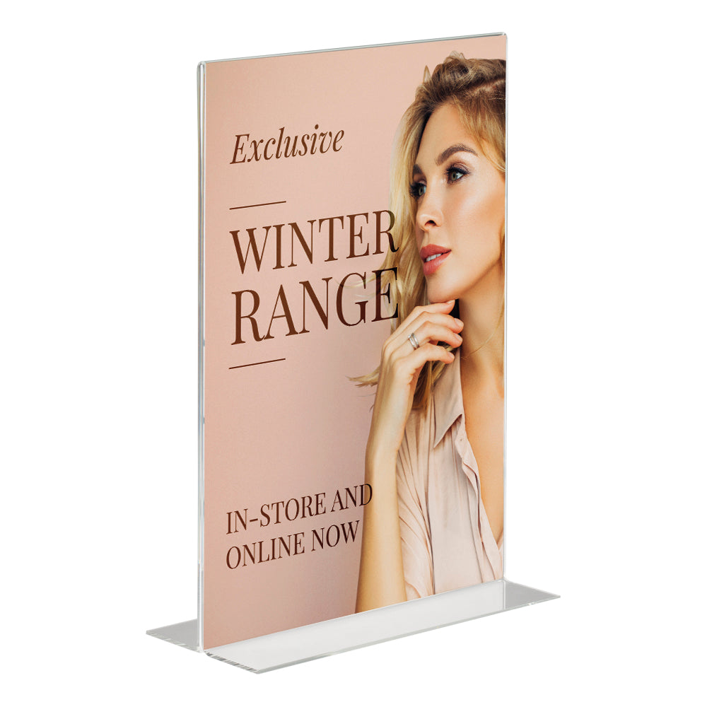 Acrylic Poster Holder with Open Base – VisualDisplays