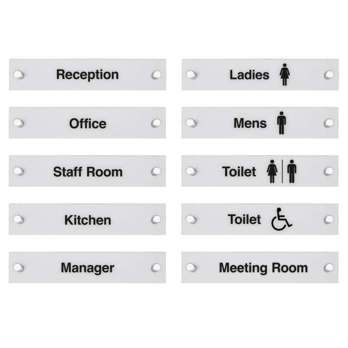 Rectangular Acrylic Door Signs with Standoffs – VisualDisplays
