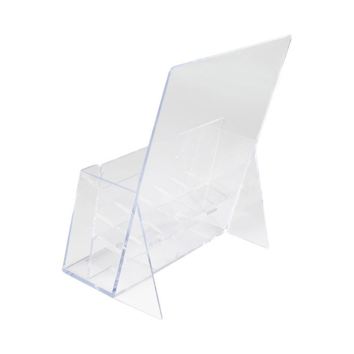 Two Tier Leaflet Holder with Removable Divider – VisualDisplays