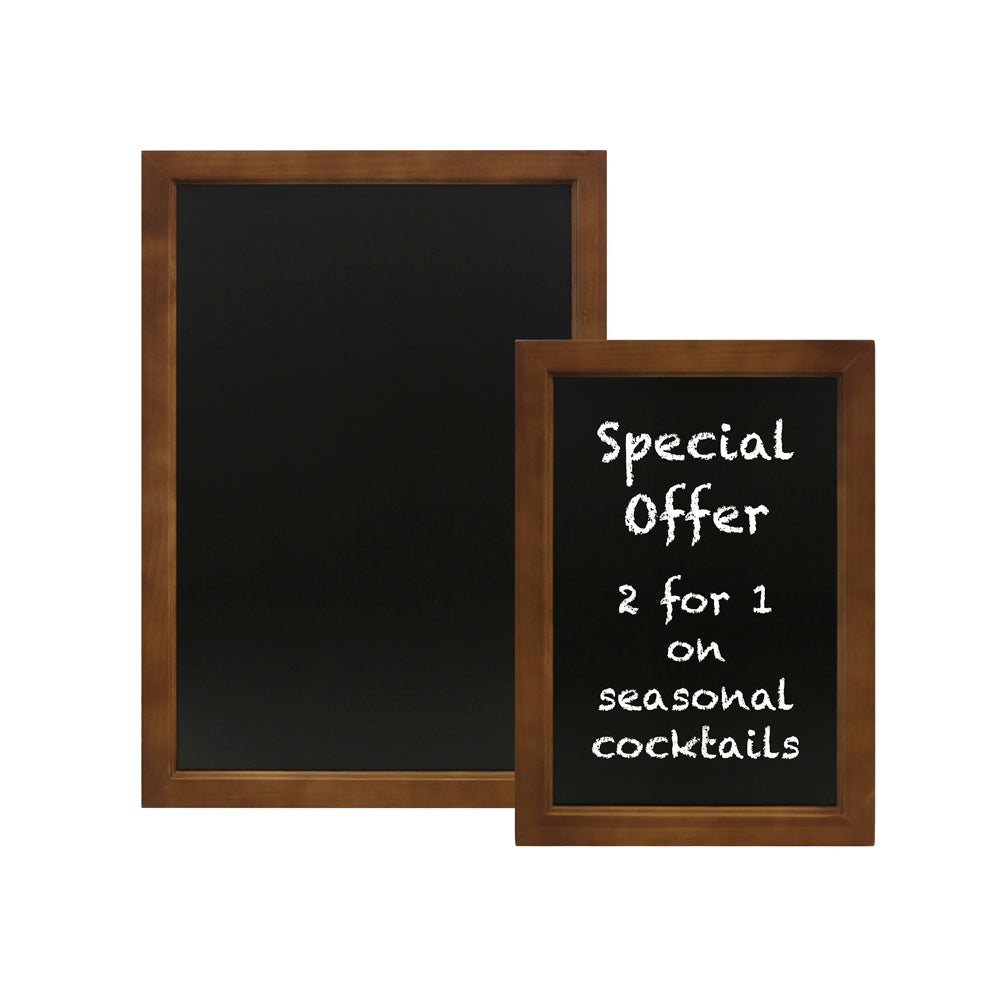Chalkboard with Dark Wood Frame – VisualDisplays