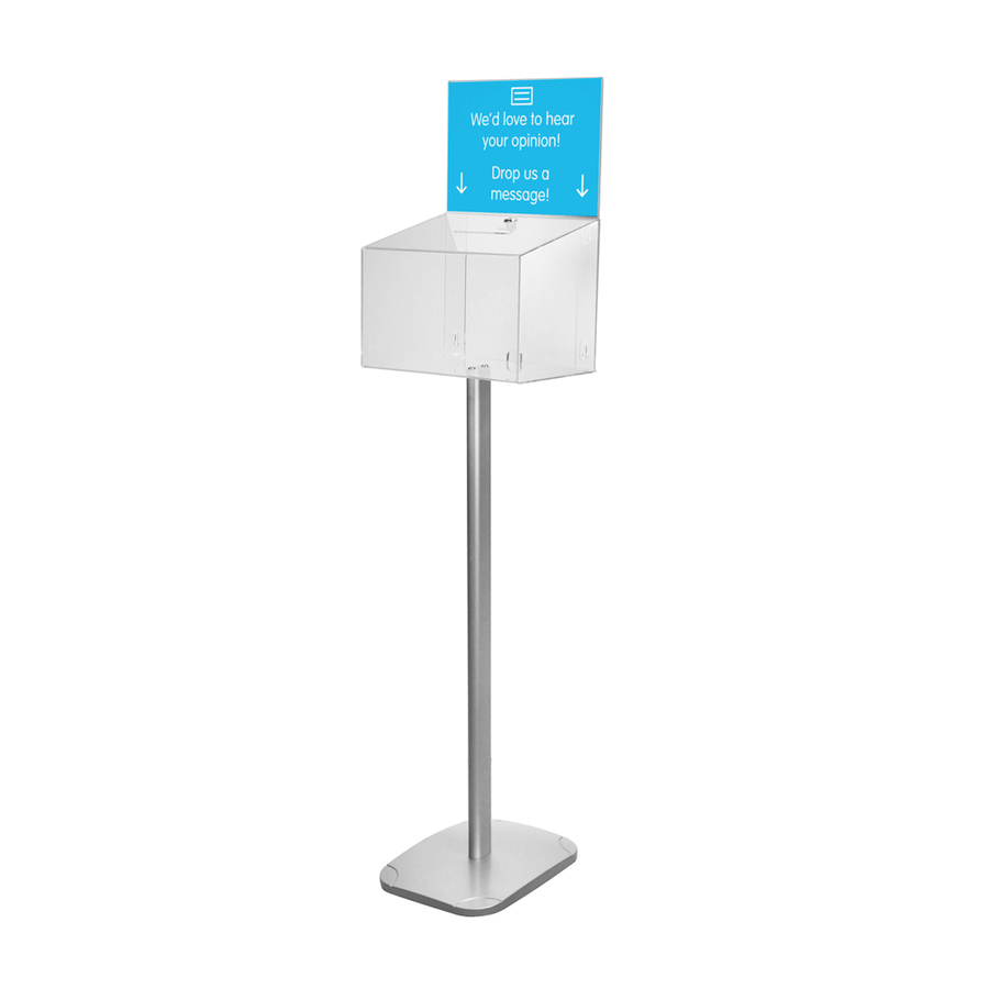 Freestanding Ballot Box with Lock – VisualDisplays