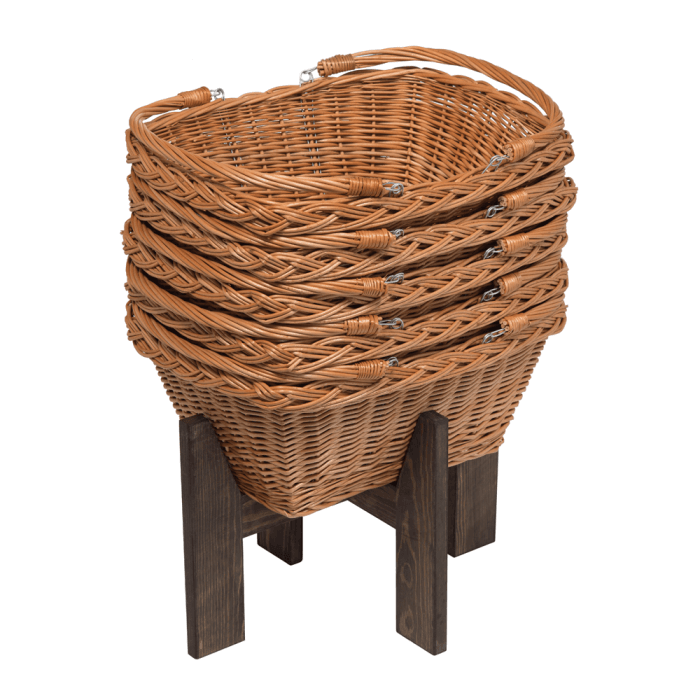 Wicker Shopping Baskets with Folding Handles – VisualDisplays