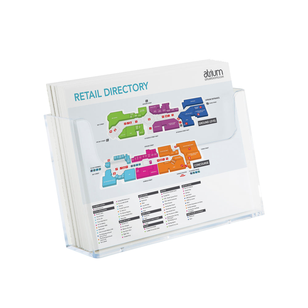 Wall Mounted Leaflet Holder Landscape – VisualDisplays