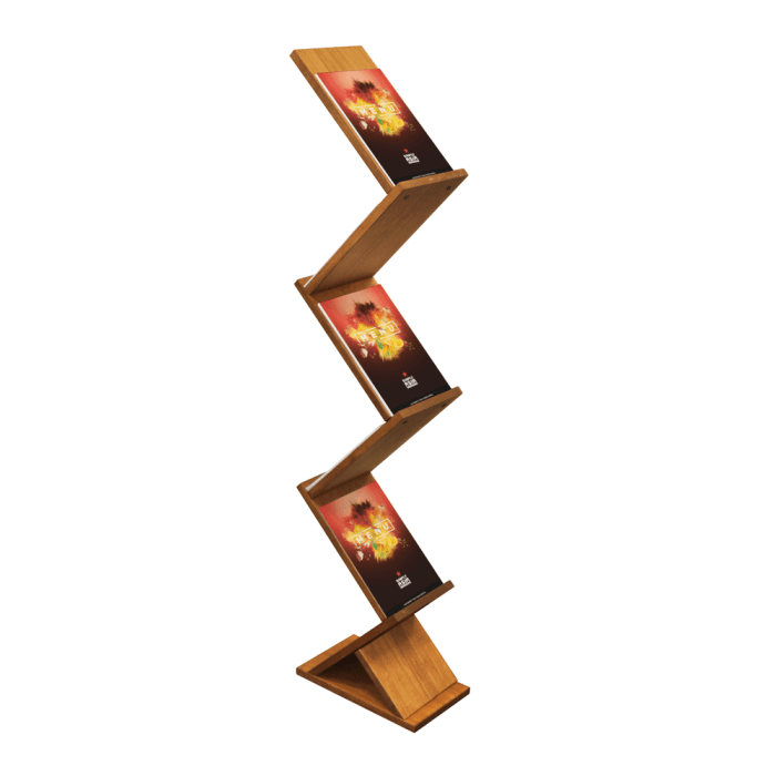 Zig Zag Wooden Leaflet Display Stand – VisualDisplays